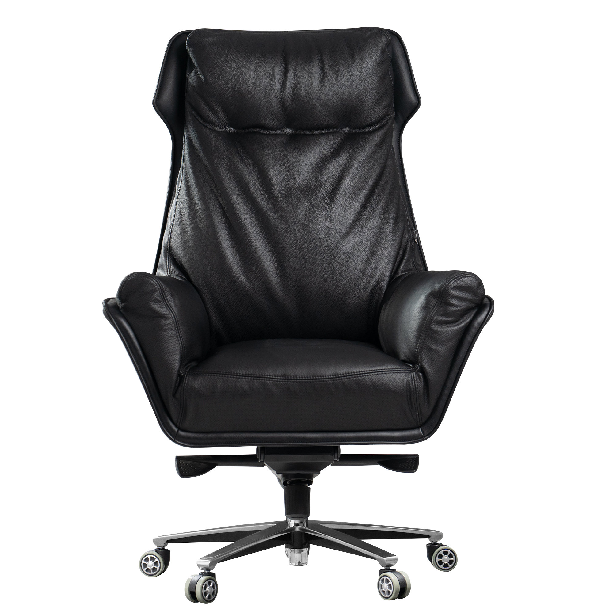 Kinnls Austin Executive Office Chair with Genuine Leather, Ergonomic ...
