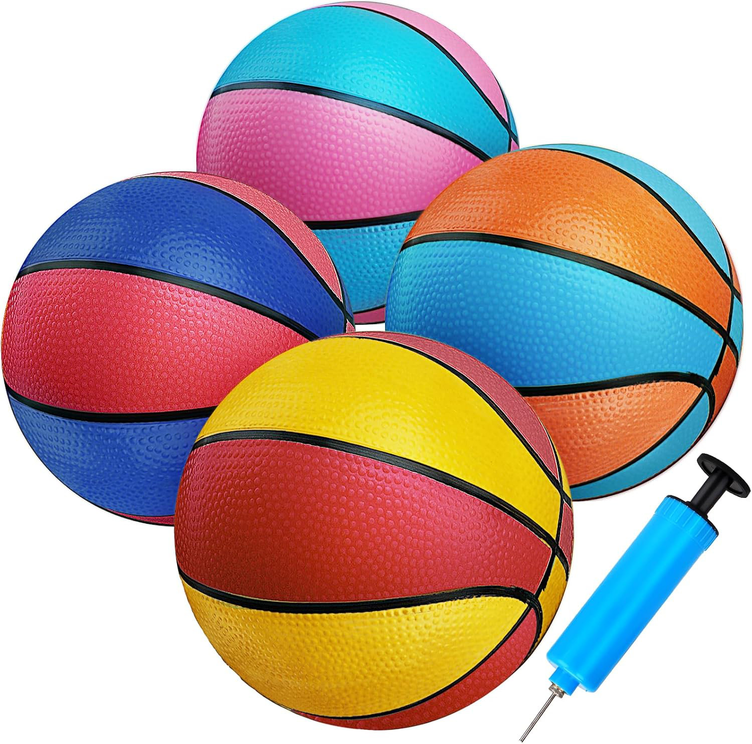 G & R PLUMBING ENTERPRISES, INC. 4 Packs Rubber Mini Basketballs 7 Inch ...