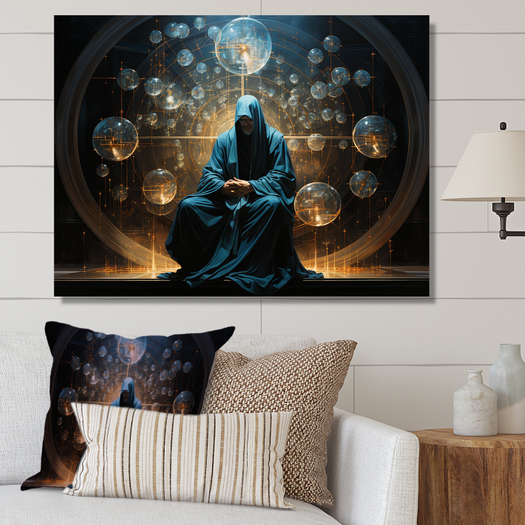 Ebern Designs Apostolic Azure Christianity Art II On Canvas Print | Wayfair