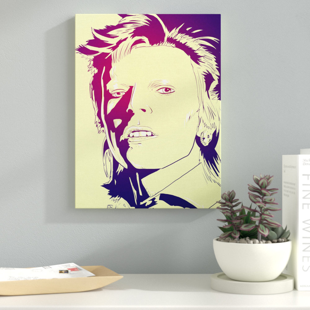 Ebern Designs 'David Bowie' Graphic Art Print on Canvas | Wayfair