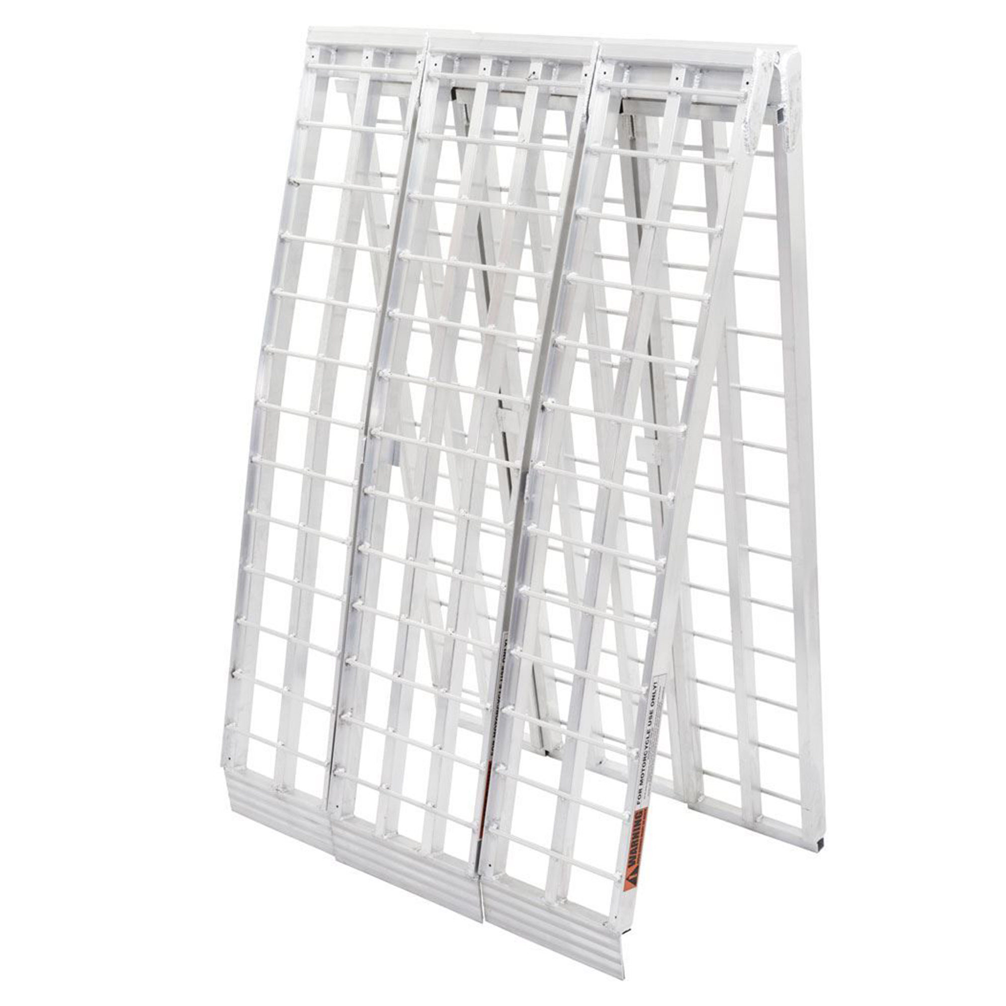 Black Widow 10’ Aluminum Folding Motorcycle Ramp, Arched 3 Piece Design ...