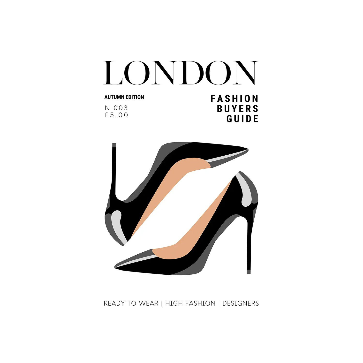 East Urban Home London Fashion Guide Magazine Cover With Patent Black ...