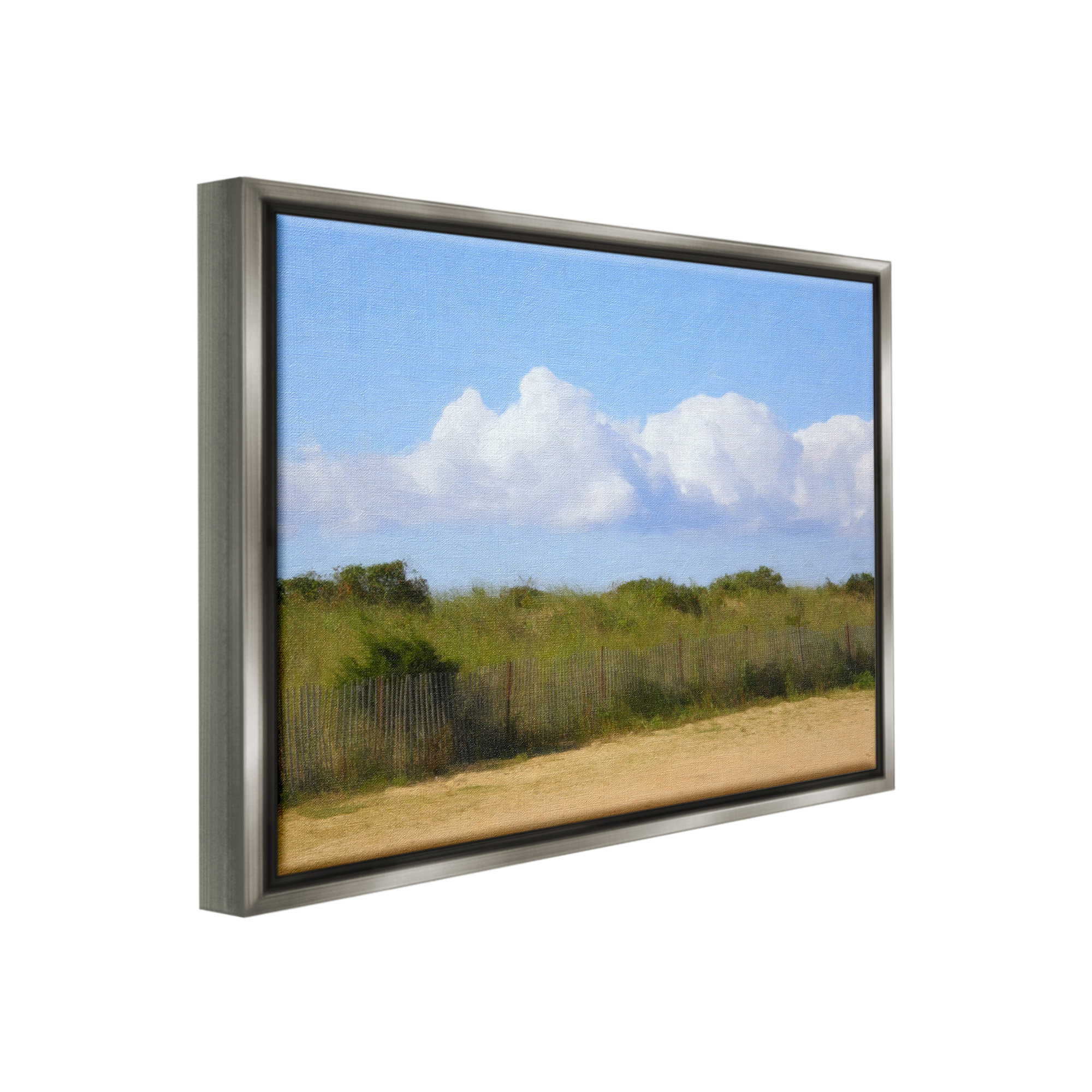 Red Barrel Studio® " Vast Pasture With Clouds Floater Frame " on | Wayfair