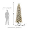 The Holiday Aisle® Johvan Slender Pre-Lit Flocked/Frosted Fir Christmas ...