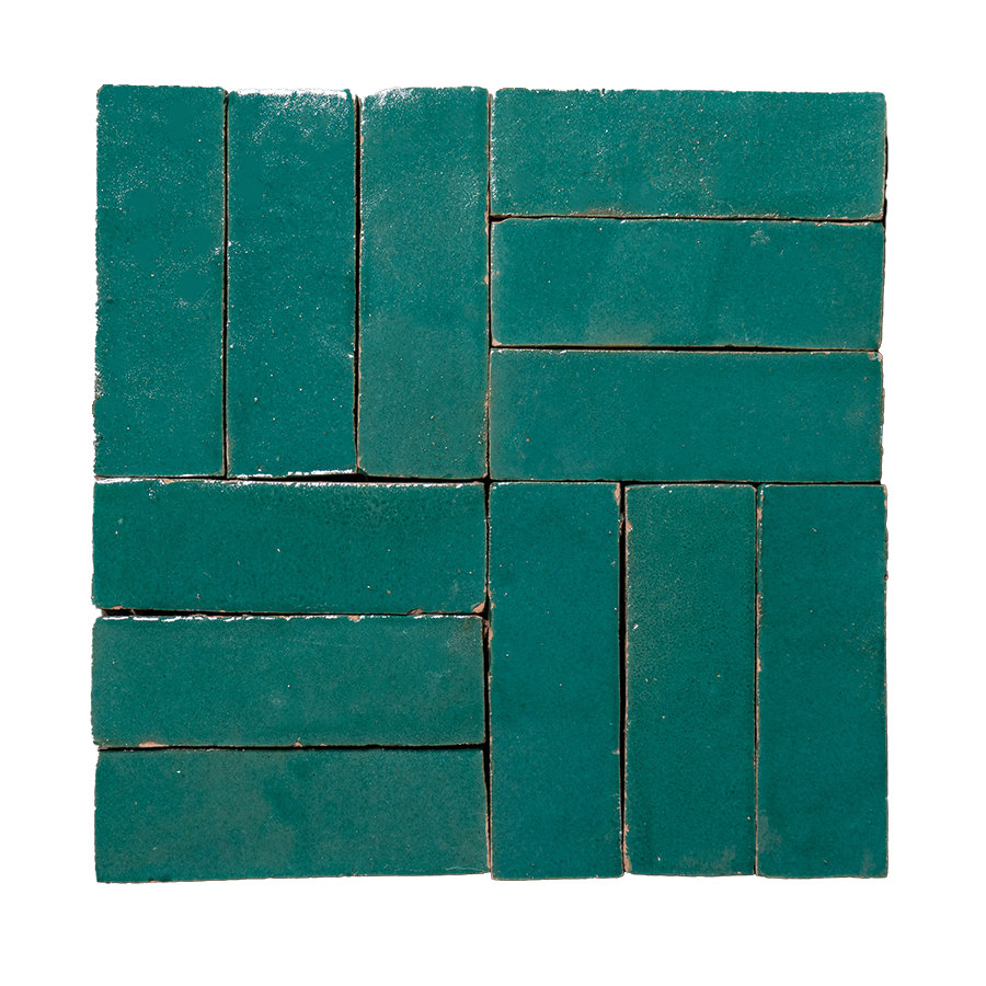 Moroccan Mosaic Tile House Zellige 2" x 6" Terra Cotta Brick Look Wall ...