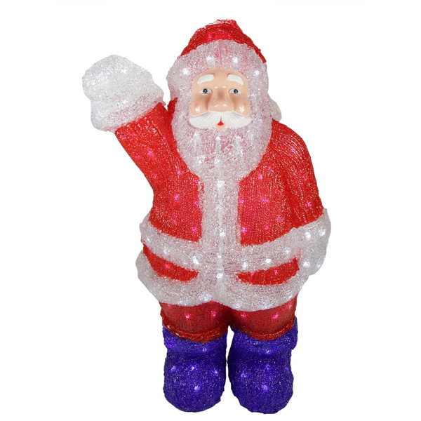 The Holiday Aisle® 24" Lighted Commercial Grade Acrylic Santa Claus ...