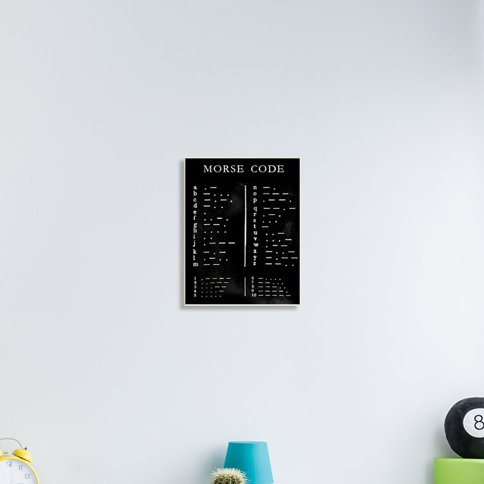 Stupell Industries " Vintage Morse Code Chart Alphabet And Numerals ...