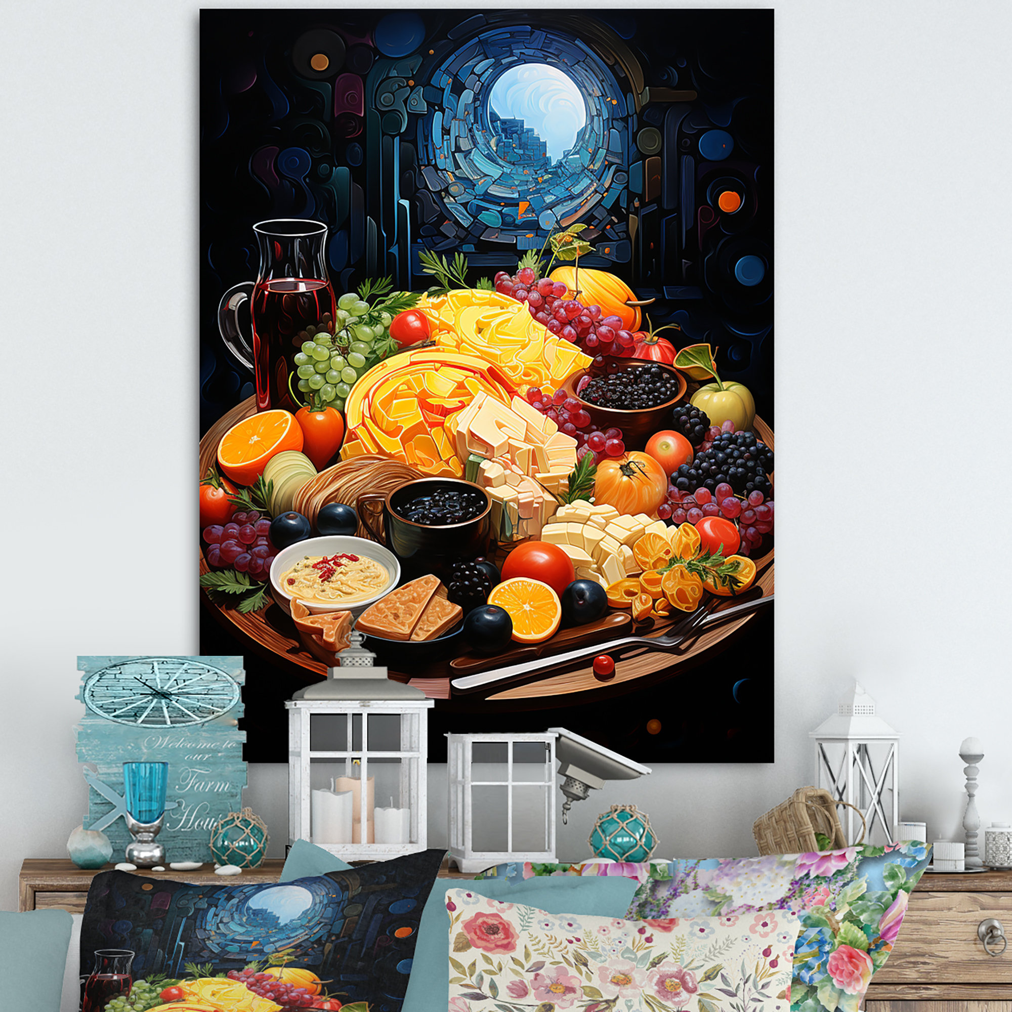 Winston Porter French Cuisine Landscape Harmoney On Canvas Print | Wayfair