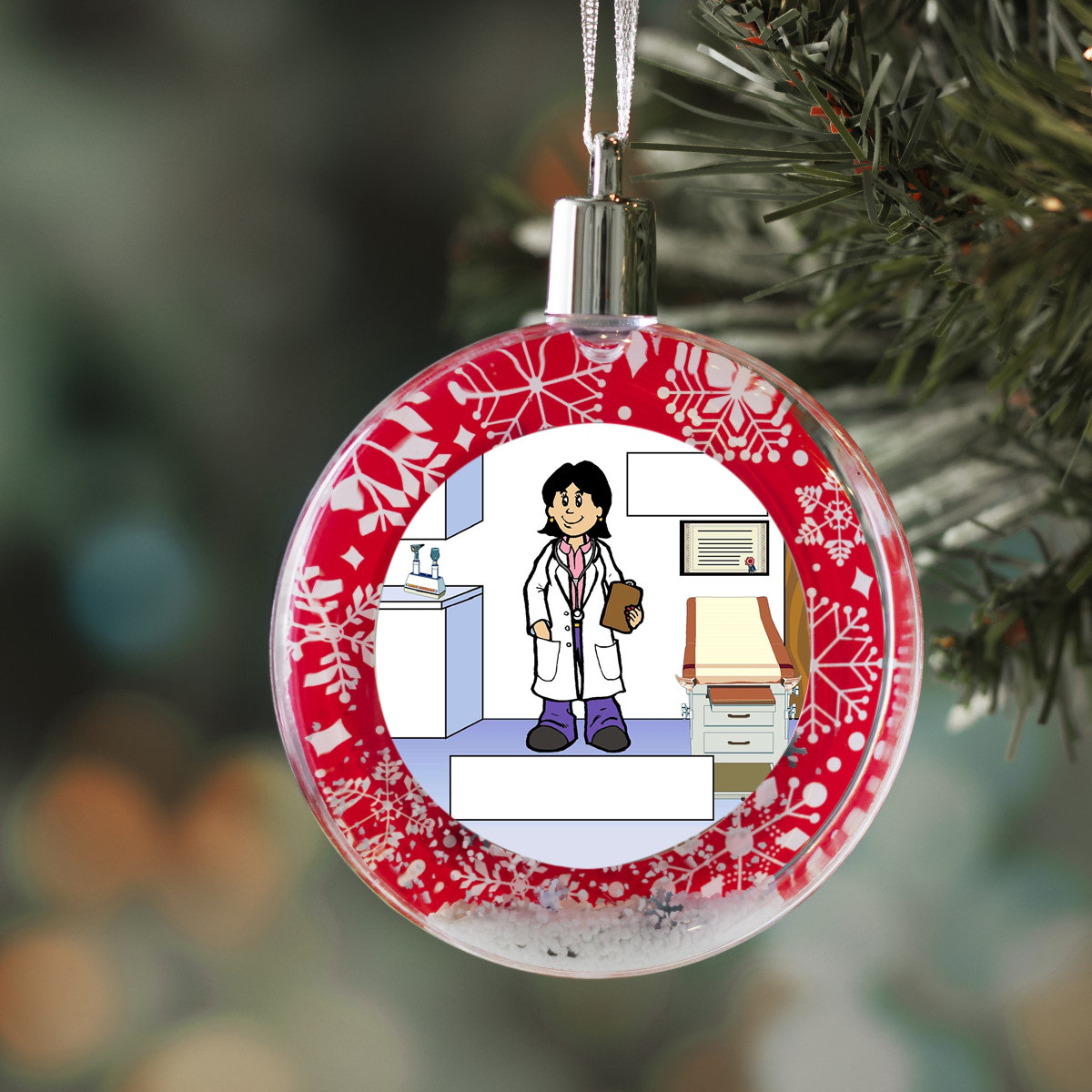 Printed Perfection Personalized Doctor - Female Christmas Snow Globe ...