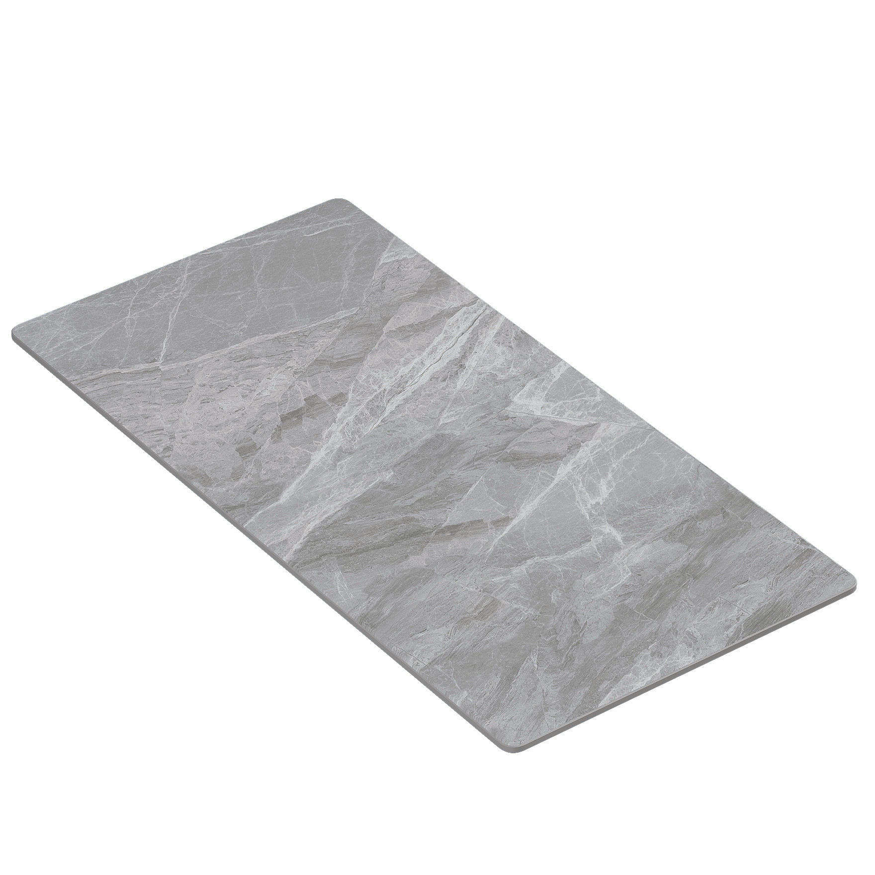 RELEYU Rectangular Sintered Stone Beveled Edge Dining Table Top ...