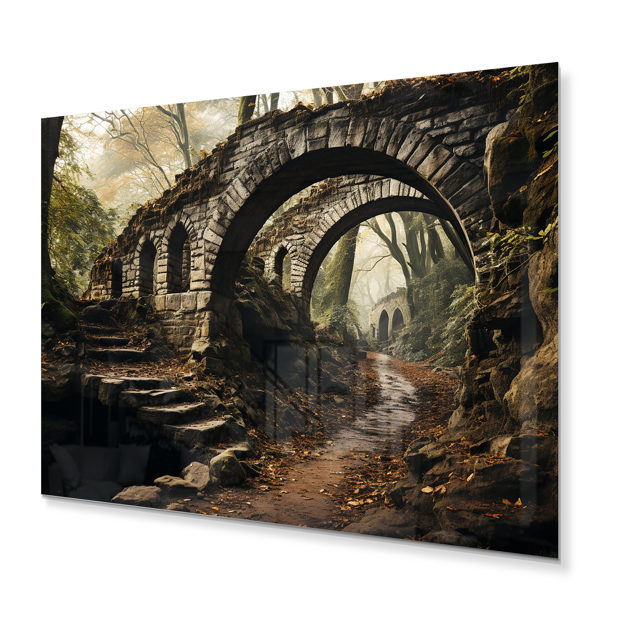 Loon Peak® Grey Bridge Rustic Archway Slate II - Architecture Metal ...