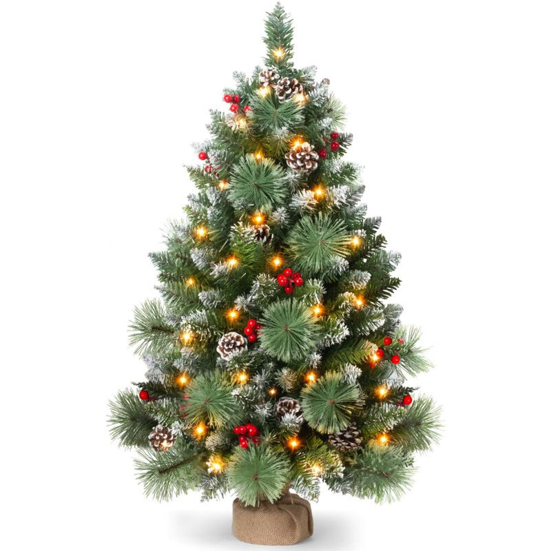 Alcott Hill® 3ft Pre-Lit Tabletop Christmas Tree,Include 80 LED and ...