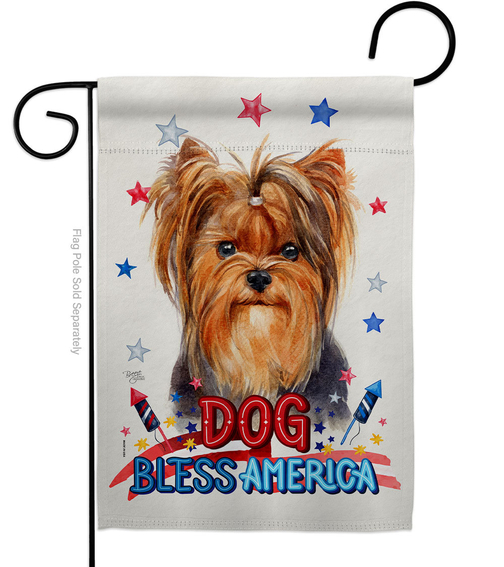 Breeze Decor Patriotic Yorkie Garden Flag Dog Animals 13 X18.5 Inches ...