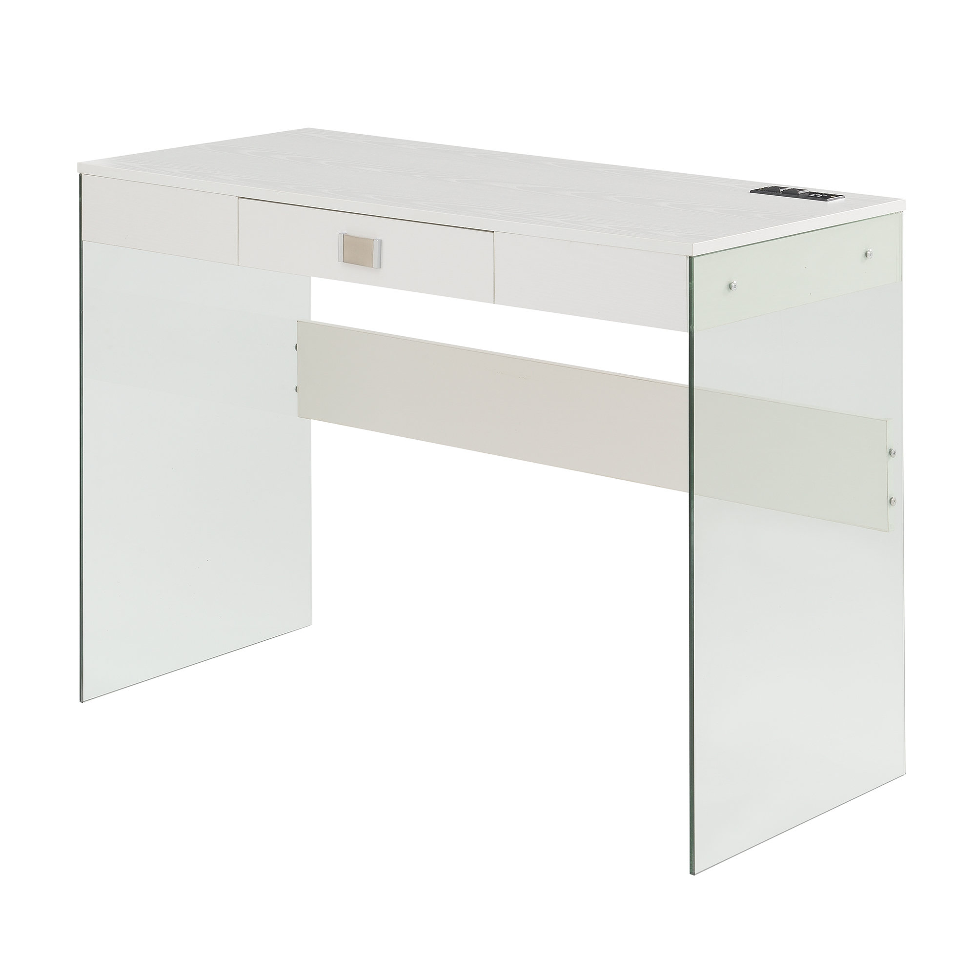 Wrought Studio Cavello Computer Desk with Built in Outlets & Reviews ...
