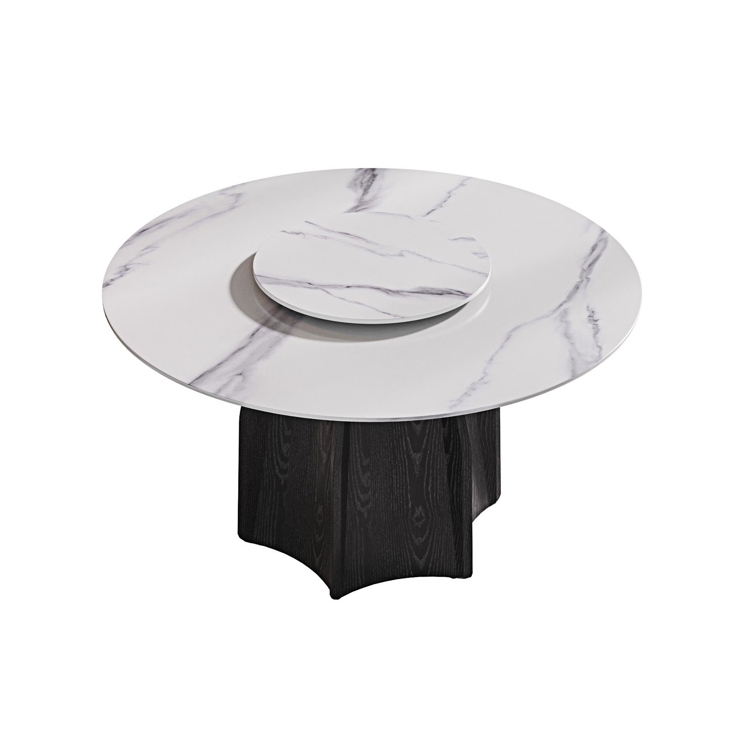 Orren Ellis Round Dining Table With Pedestal Base, Kitchen Dining Table ...