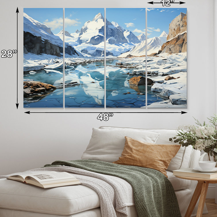 DesignArt Glacier Arctic Reflections - Landscapes Metal Wall Decor Set ...