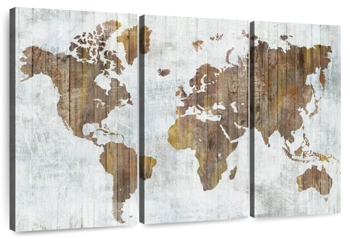 Elephant Stock Stained World Map II | Wayfair