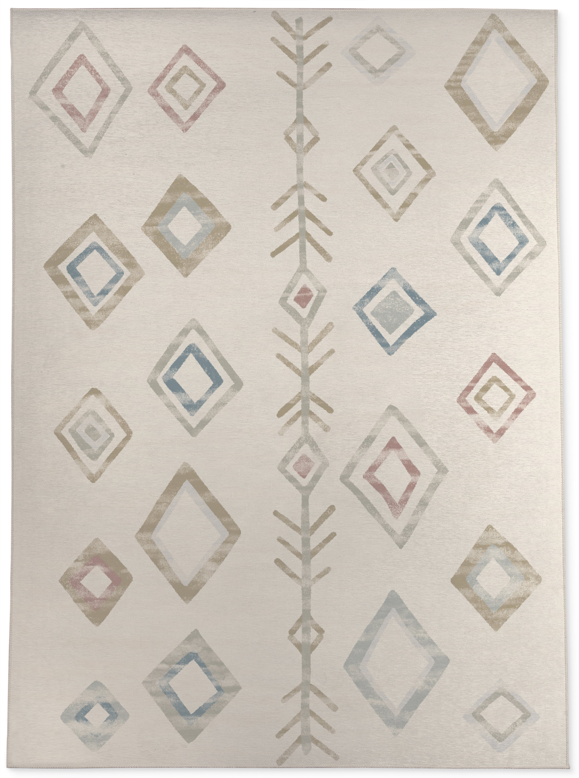 Union Rustic Hayley Geometric Machine Woven Polyester Area Rug in Tan ...