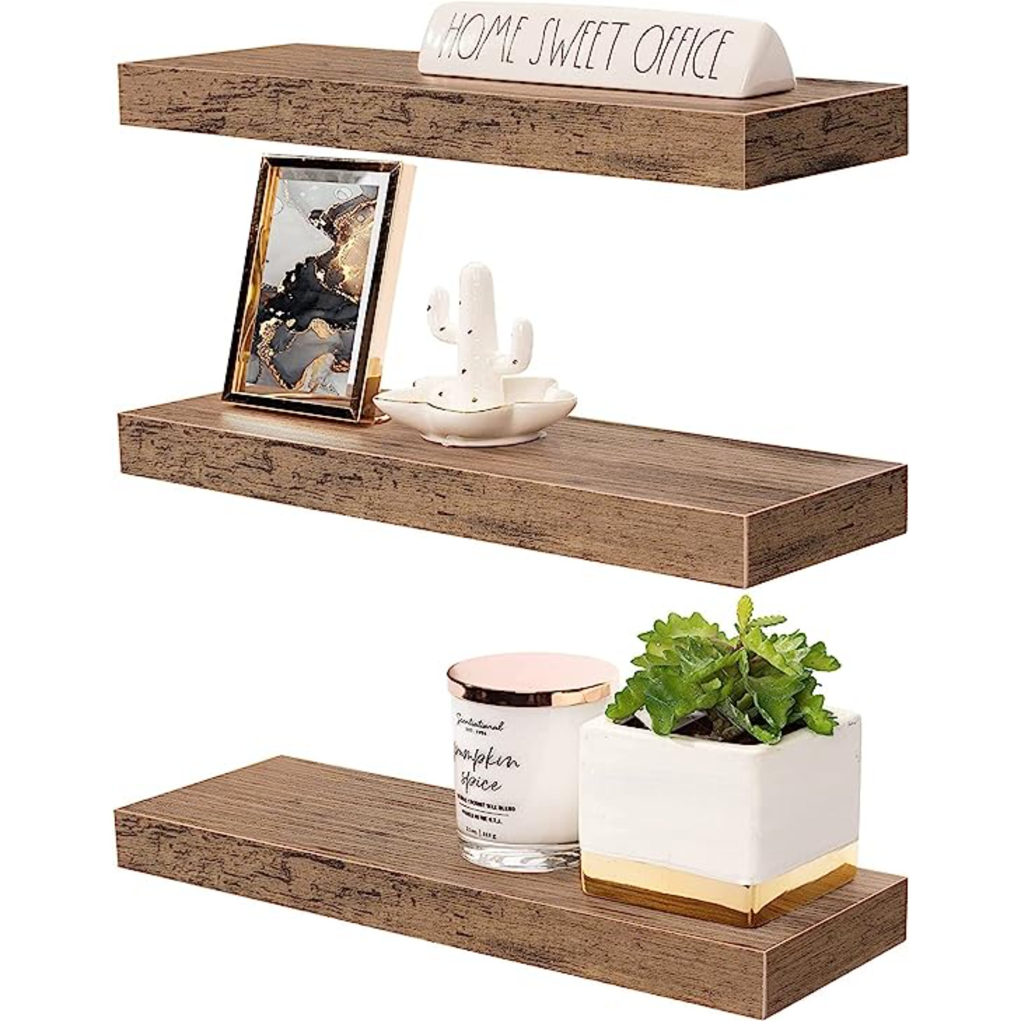 Latitude Run® Tablettes flottantes pour le mur - Ensemble de 3 ...