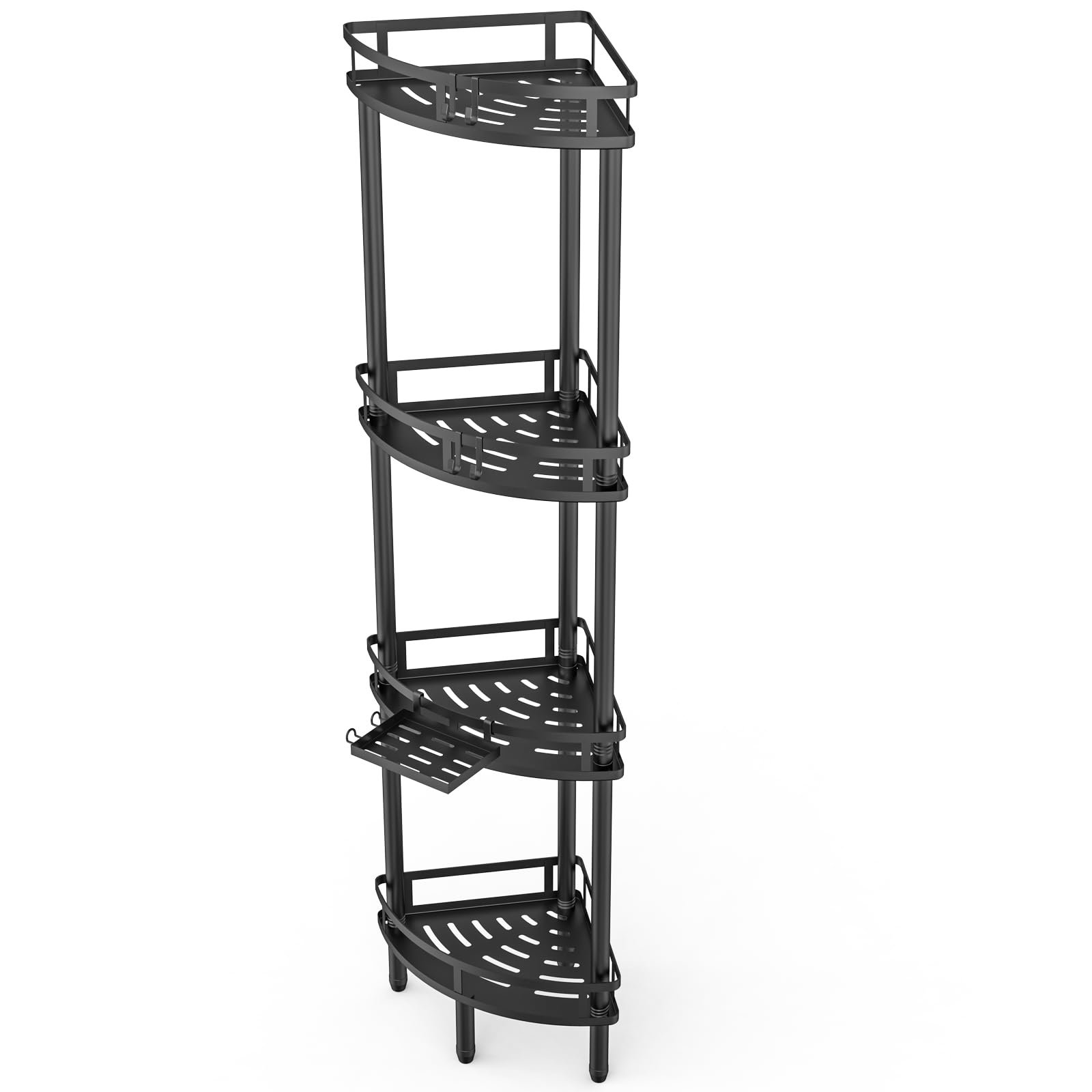 Rebrilliant Standing Shower Caddy, 4 Tier Shower Stand With Soap Dish ...
