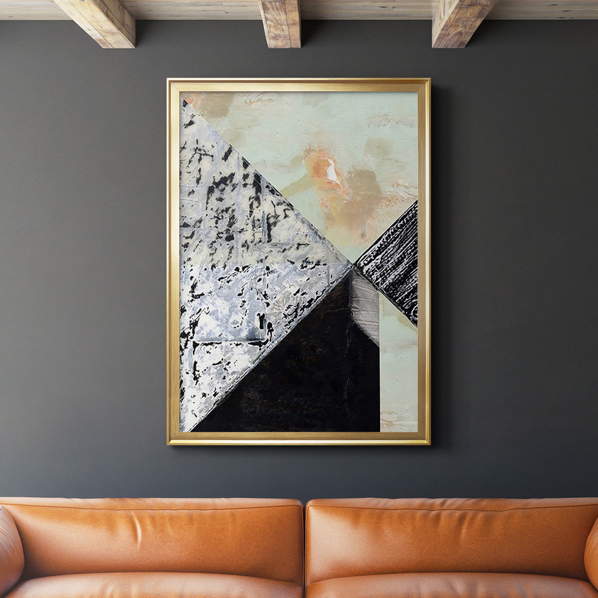 Brayden Studio® Tiles And Texture Abstract Angles I Framed On Paper ...