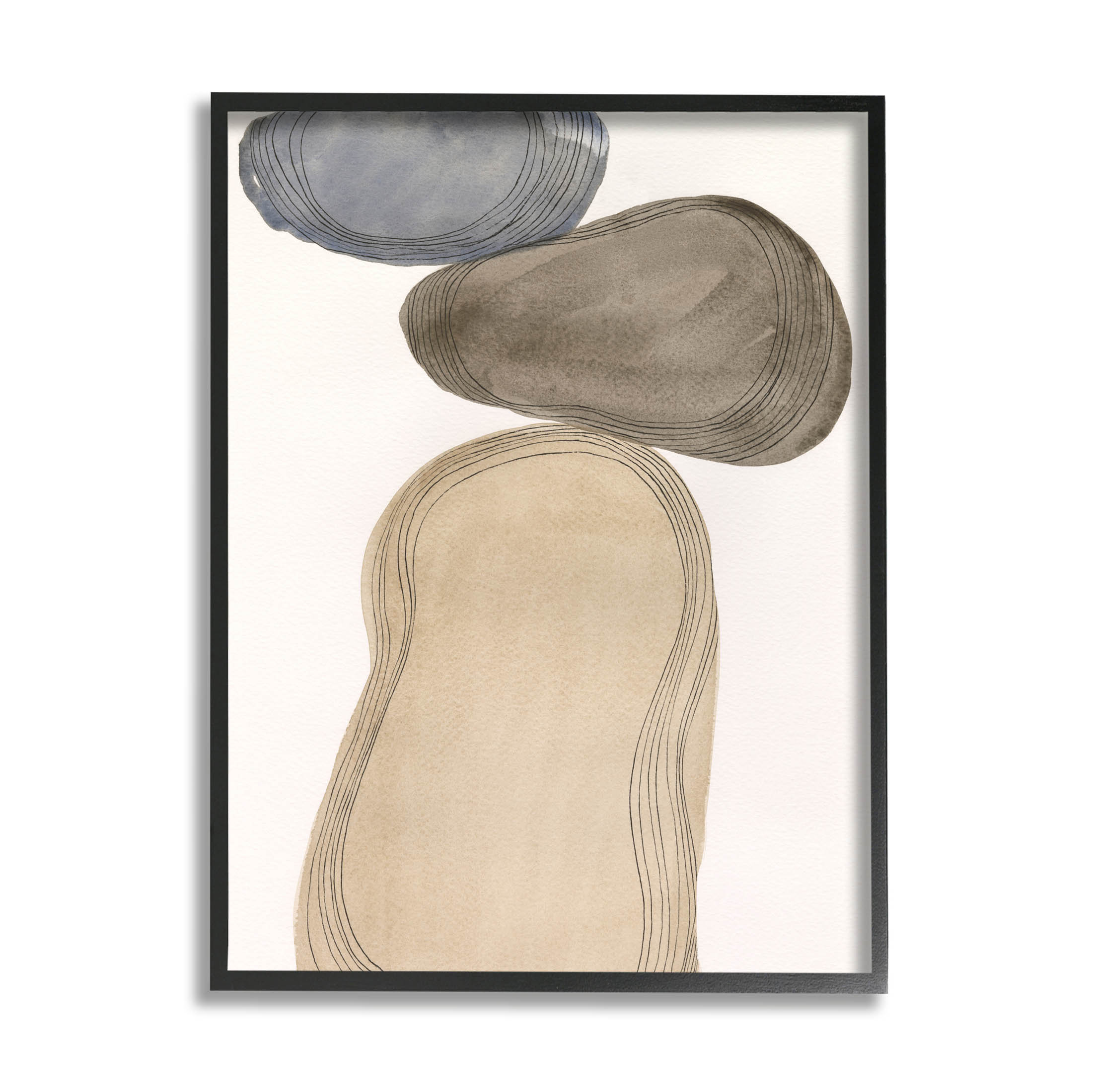 Stupell Industries Contemporary Circular Shapes Arrangement Giclee Art ...