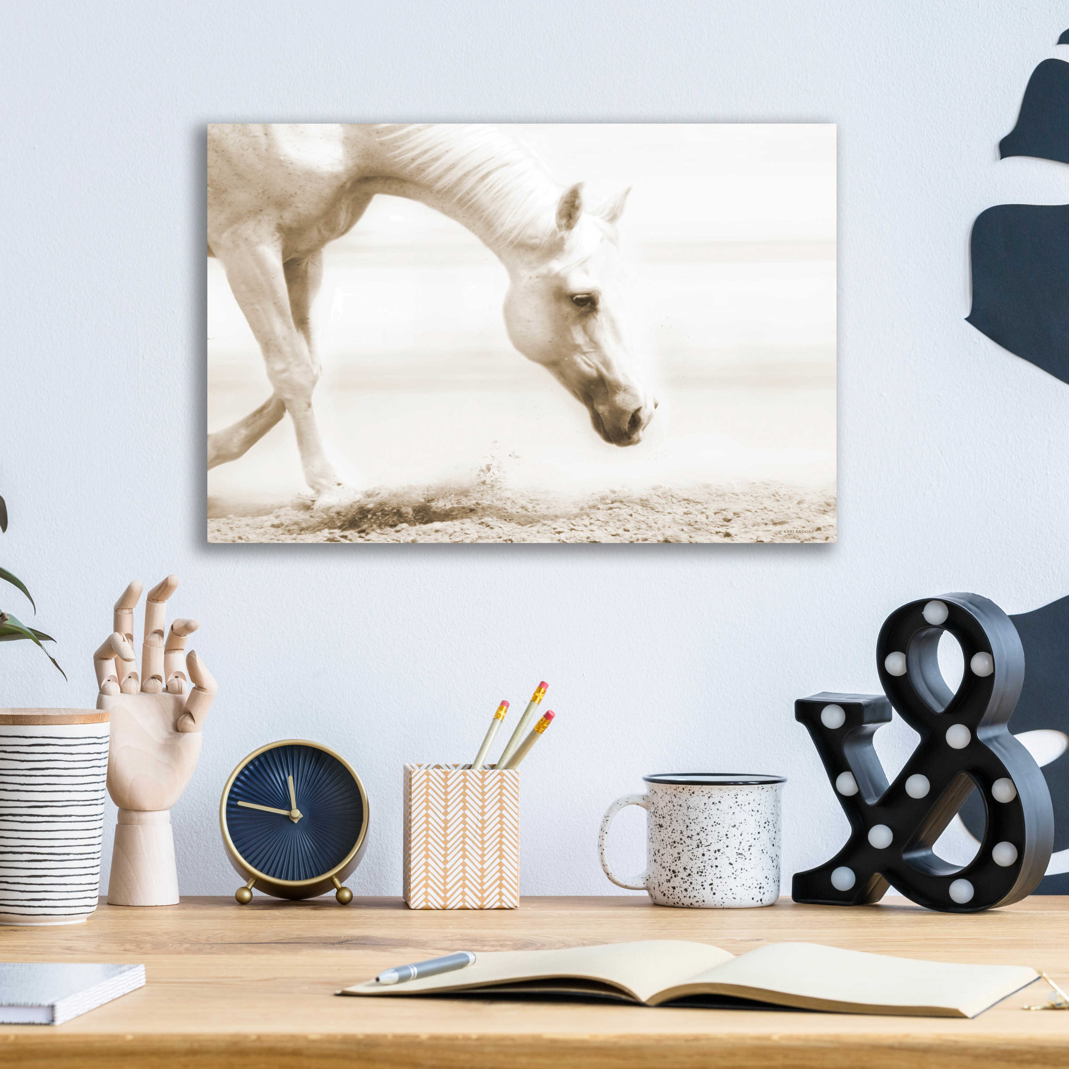 Union Rustic " Trail Horse Sepia " by Kari Brooks | Wayfair