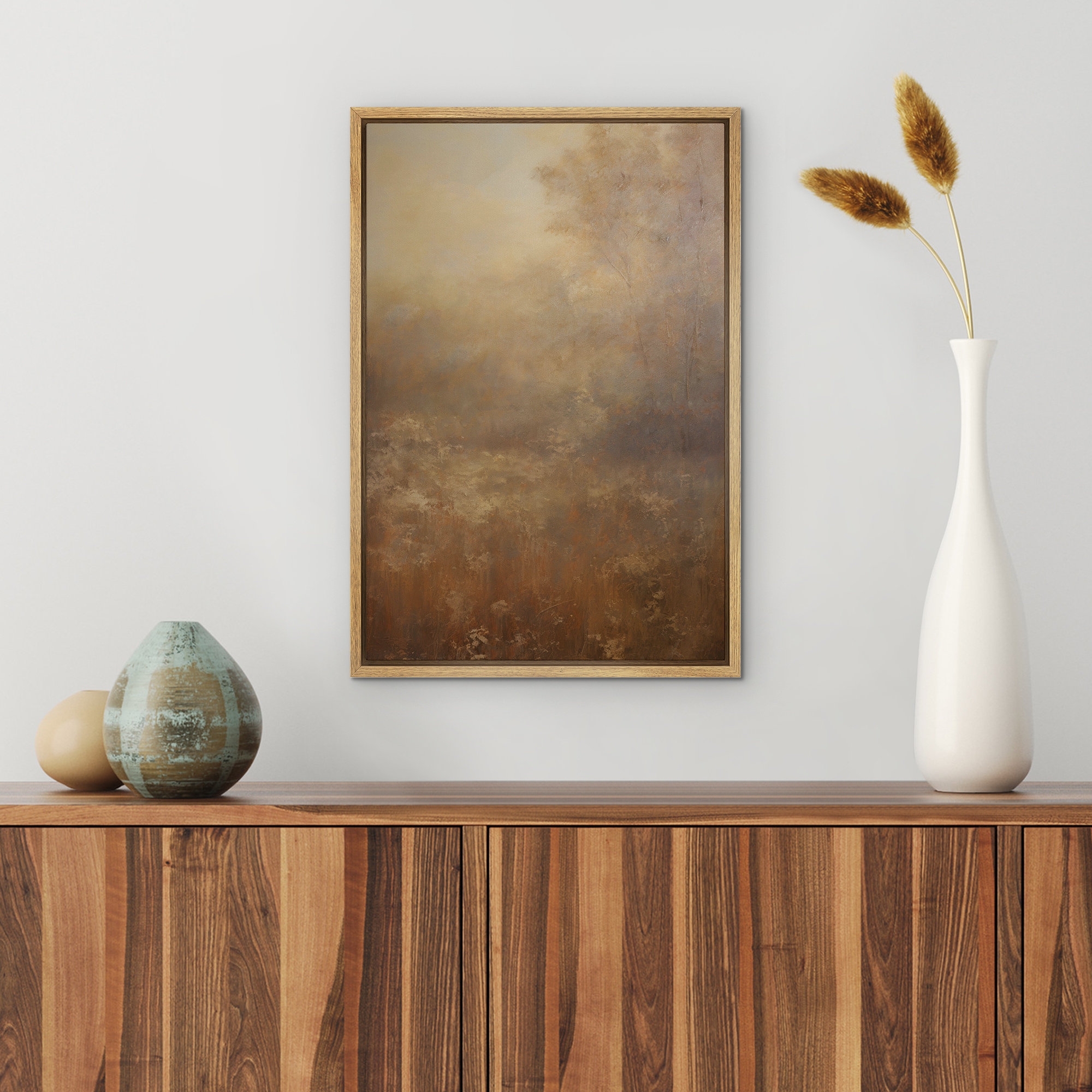 wall26 Autumn Fall Abstract Brown Landscape Illustrations Rustic French ...