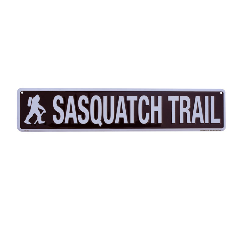 Trinx Metal Sasquatch Trail Road Street Sign Rustic Bigfoot Cabin Man ...