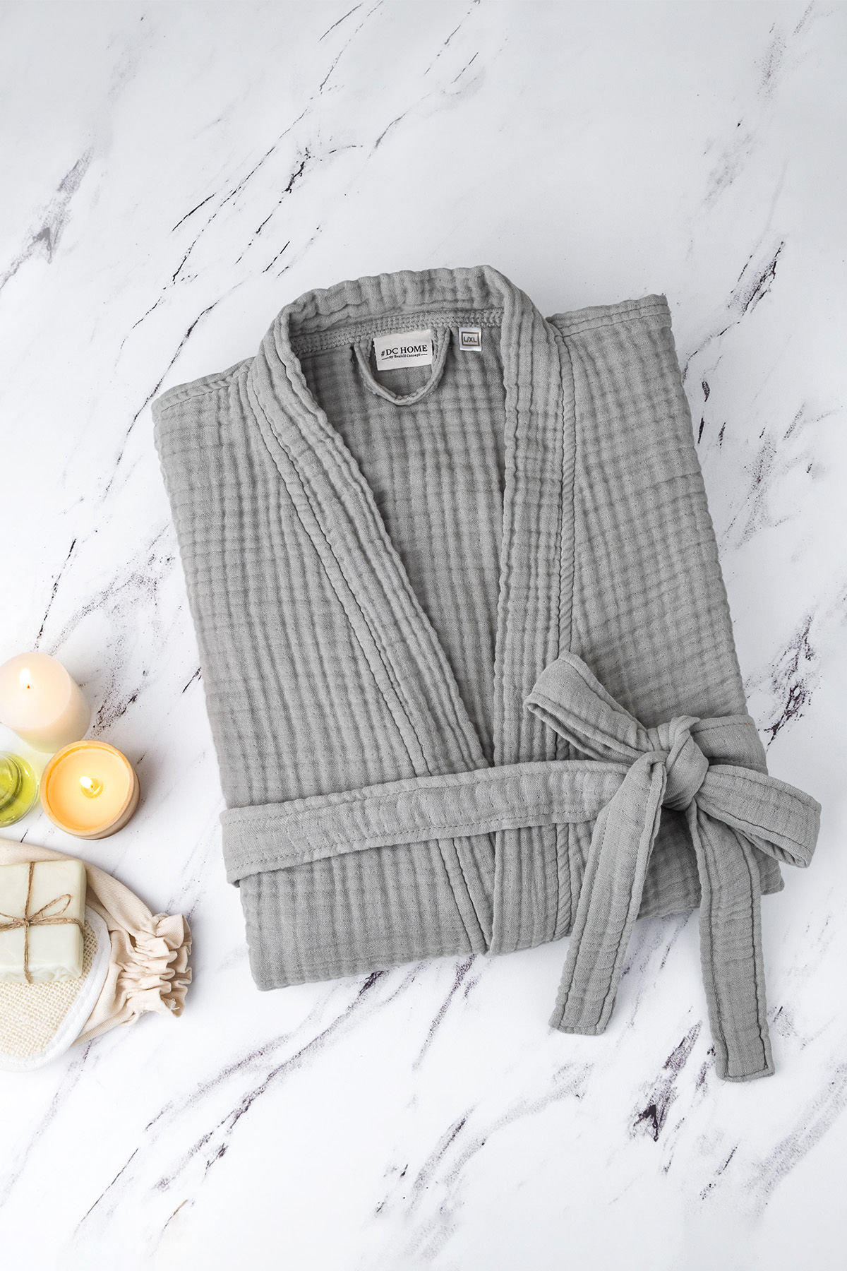 East Urban Home 100% Cotton Mid-Calf Bathrobe with Pockets | Wayfair