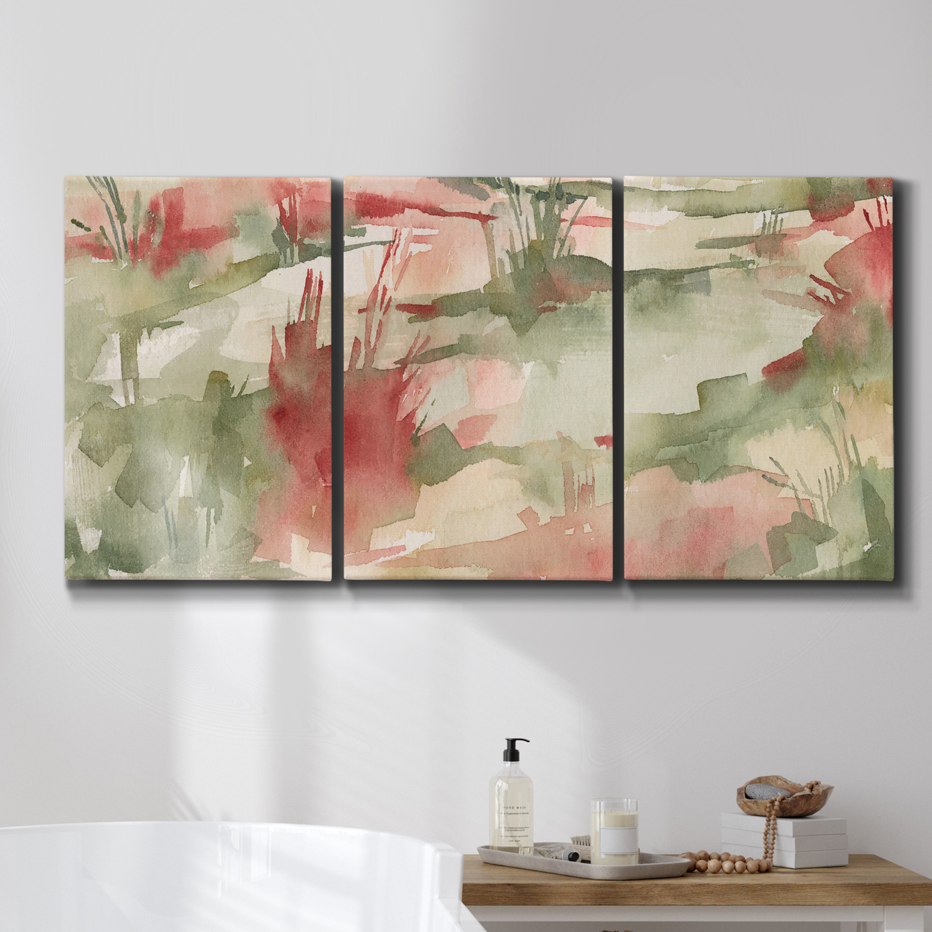 Wexford Home Coastal Mist I Framed On Canvas 3 Pieces Print | Wayfair