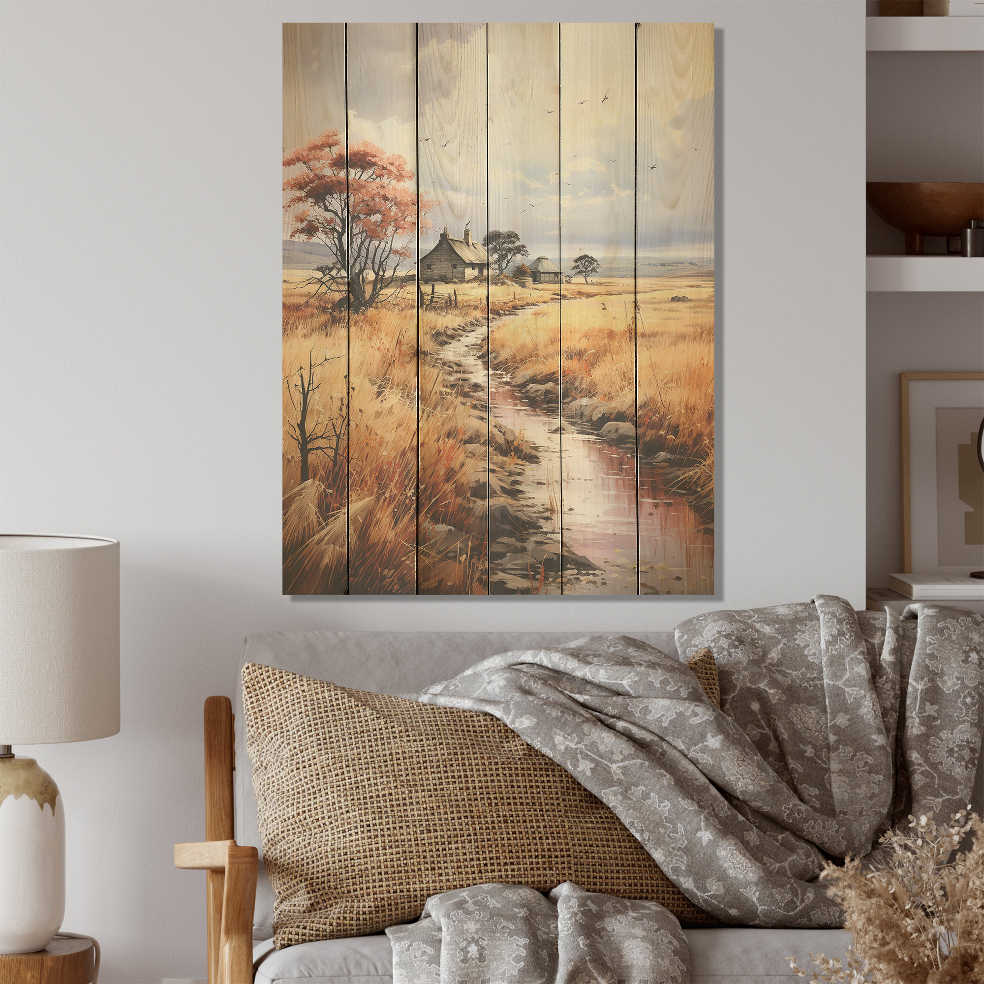 August Grove® Rustic Pariries Landscape Farmhouse - Prairies Wood Art ...