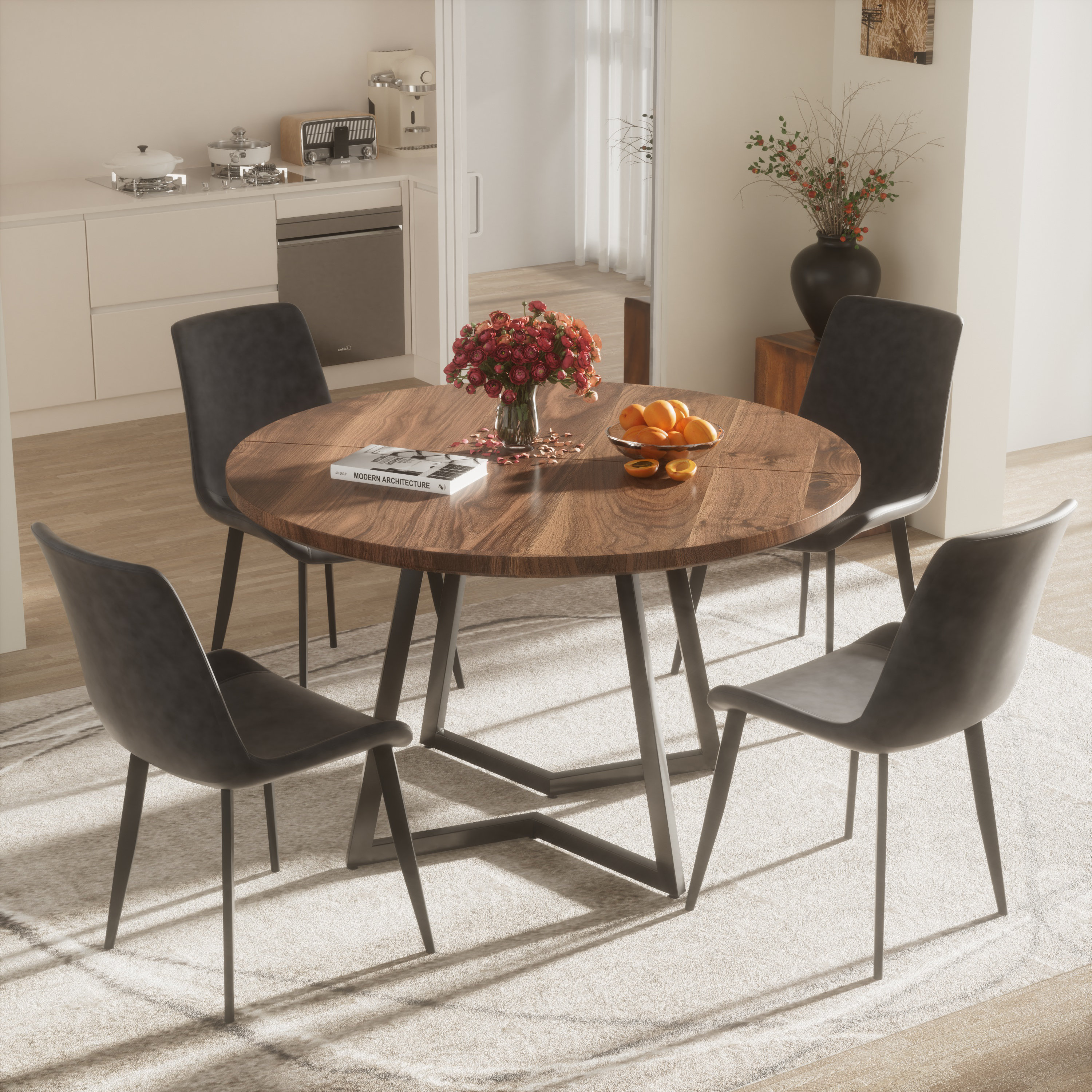 17 Stories 47.2"Round Dining Table Sets | Wayfair