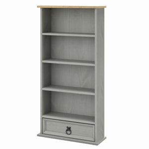 Winston Porter Wood Bookcase With 1 Drawer Corona Gray | Winston Porter ...