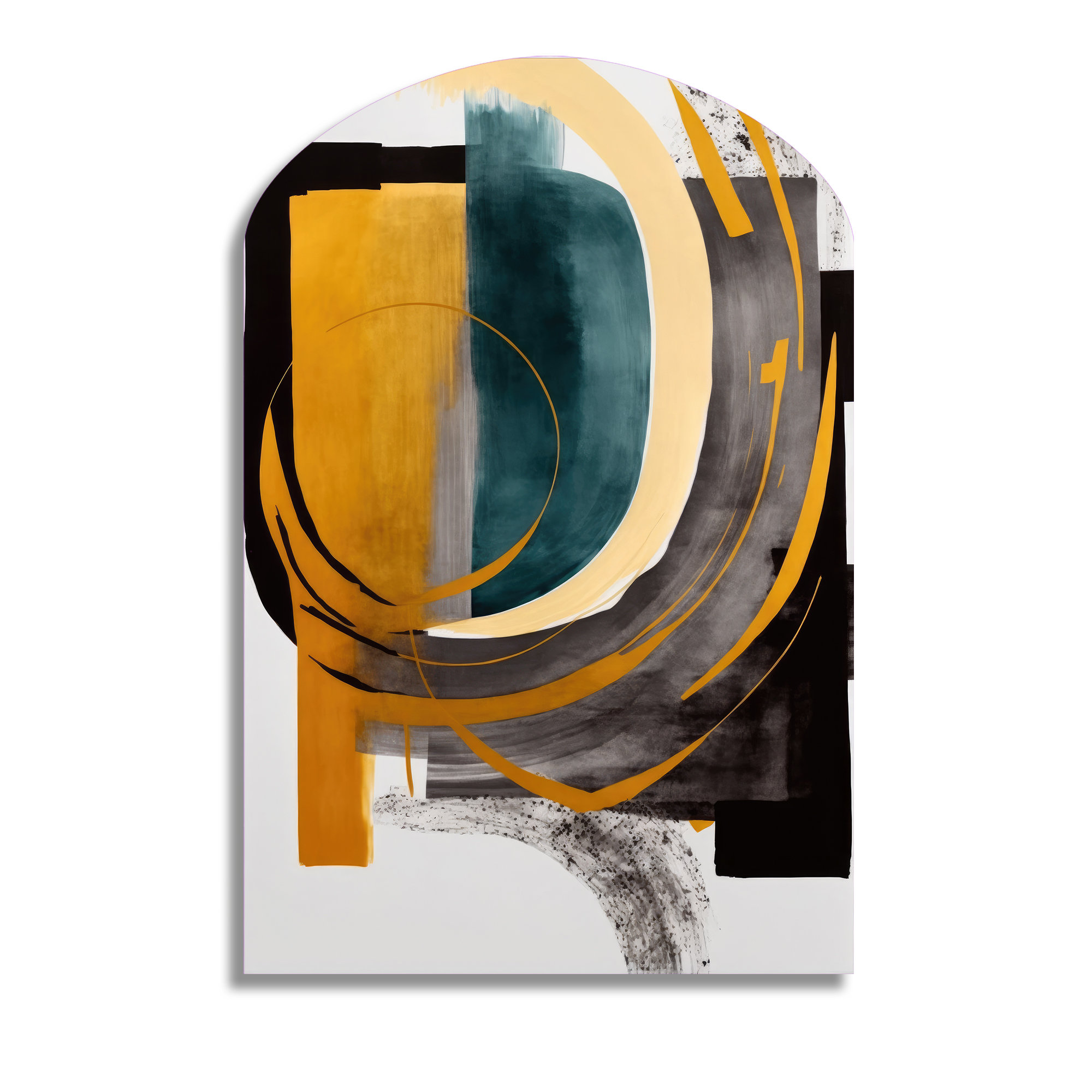 Design Art Modern Green Art Deco IV - Abstract Transitional Arch Shape ...