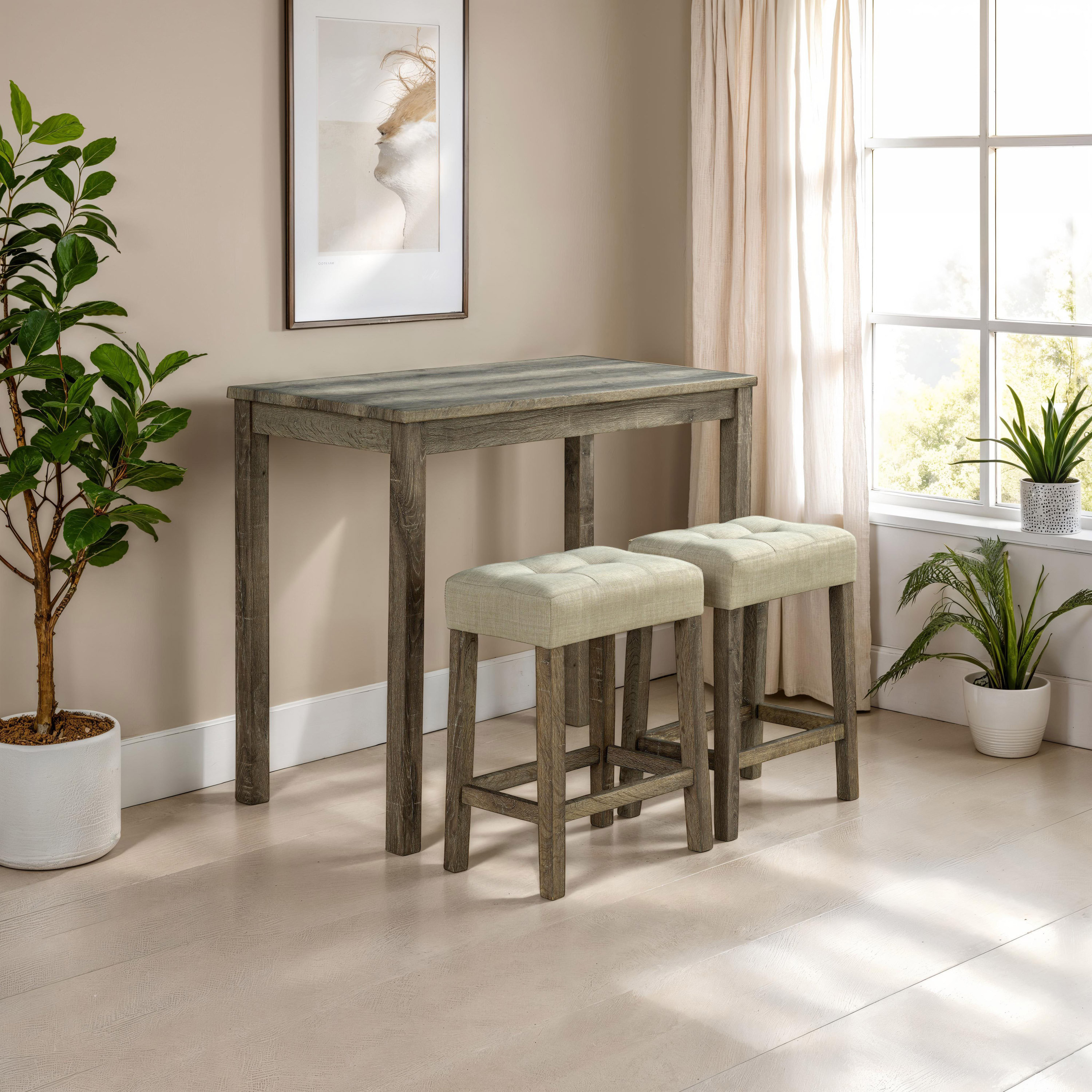 Winston Porter Tanner 3-Piece Counter Height Dining Table Set - Wayfair ...