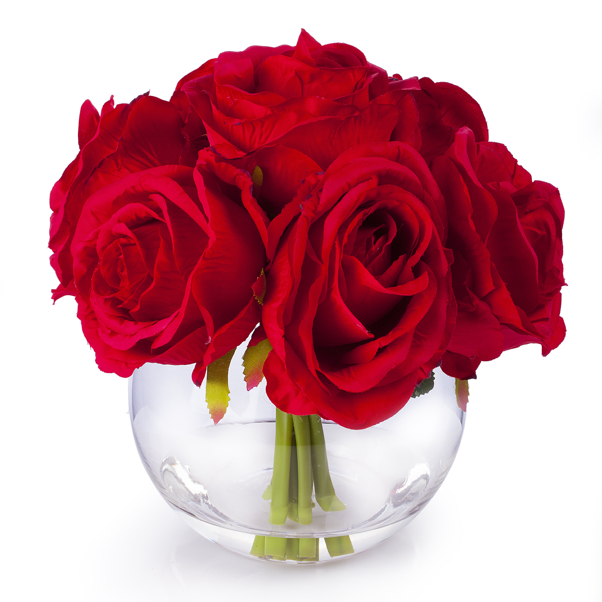 Mercer41 7 Heads Large Rose Floral Arrangement in Vase & Reviews ...