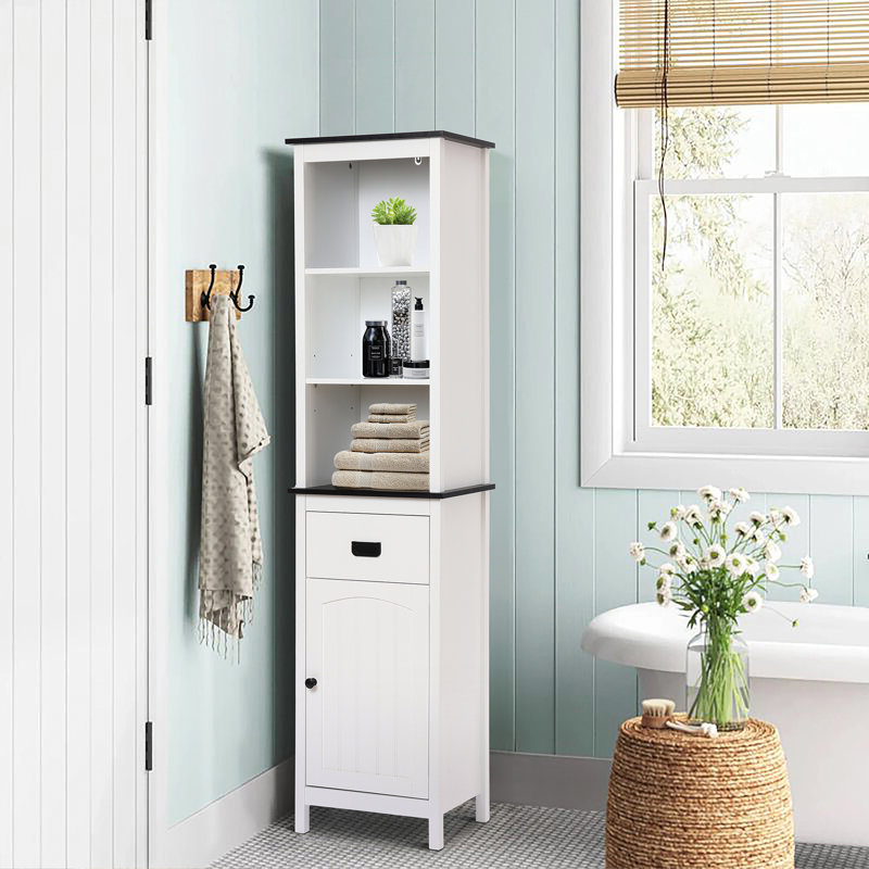 Ebern Designs Calianna Linen Tower Bathroom Cabinet & Reviews - Wayfair ...
