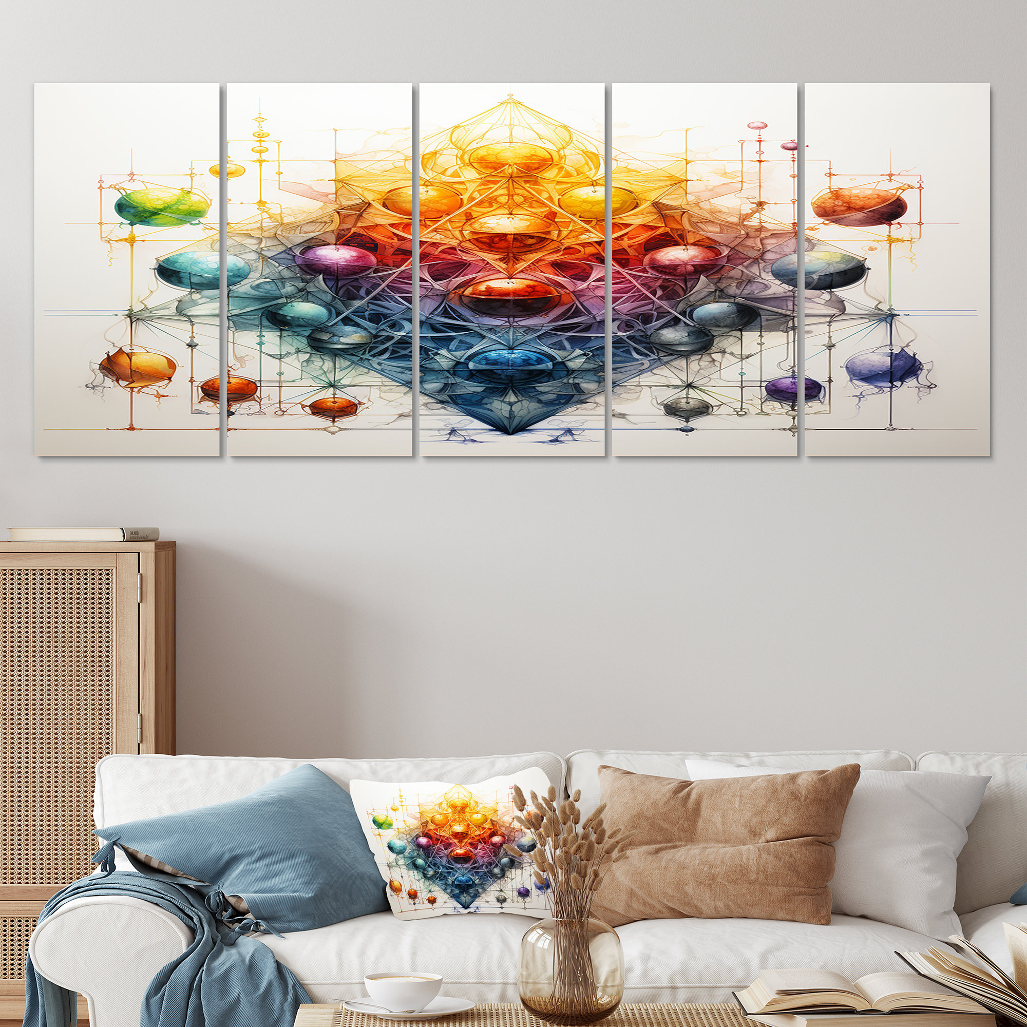 Design Art Chakra Alchemy - Meditation Wall Art Decor Set 5 Piece | Wayfair