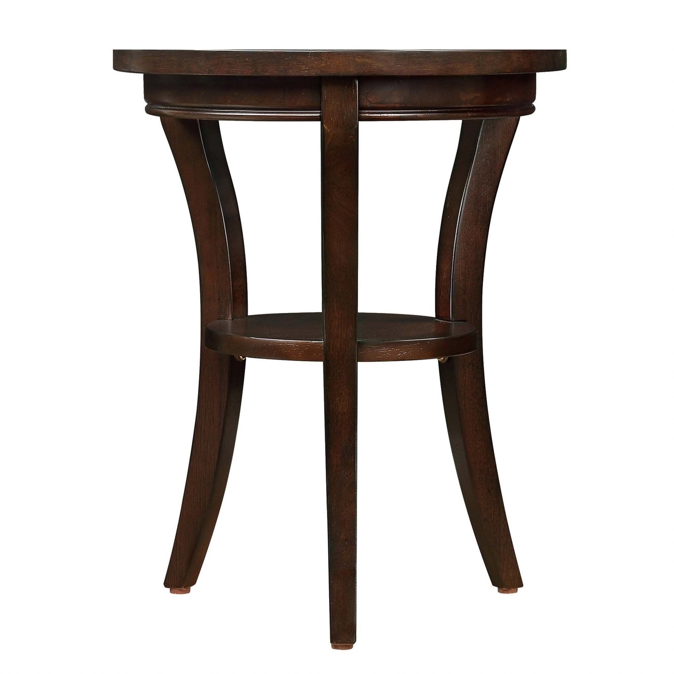 Marissa furniture Round End Table, Side Table with Open Shelf, Small ...