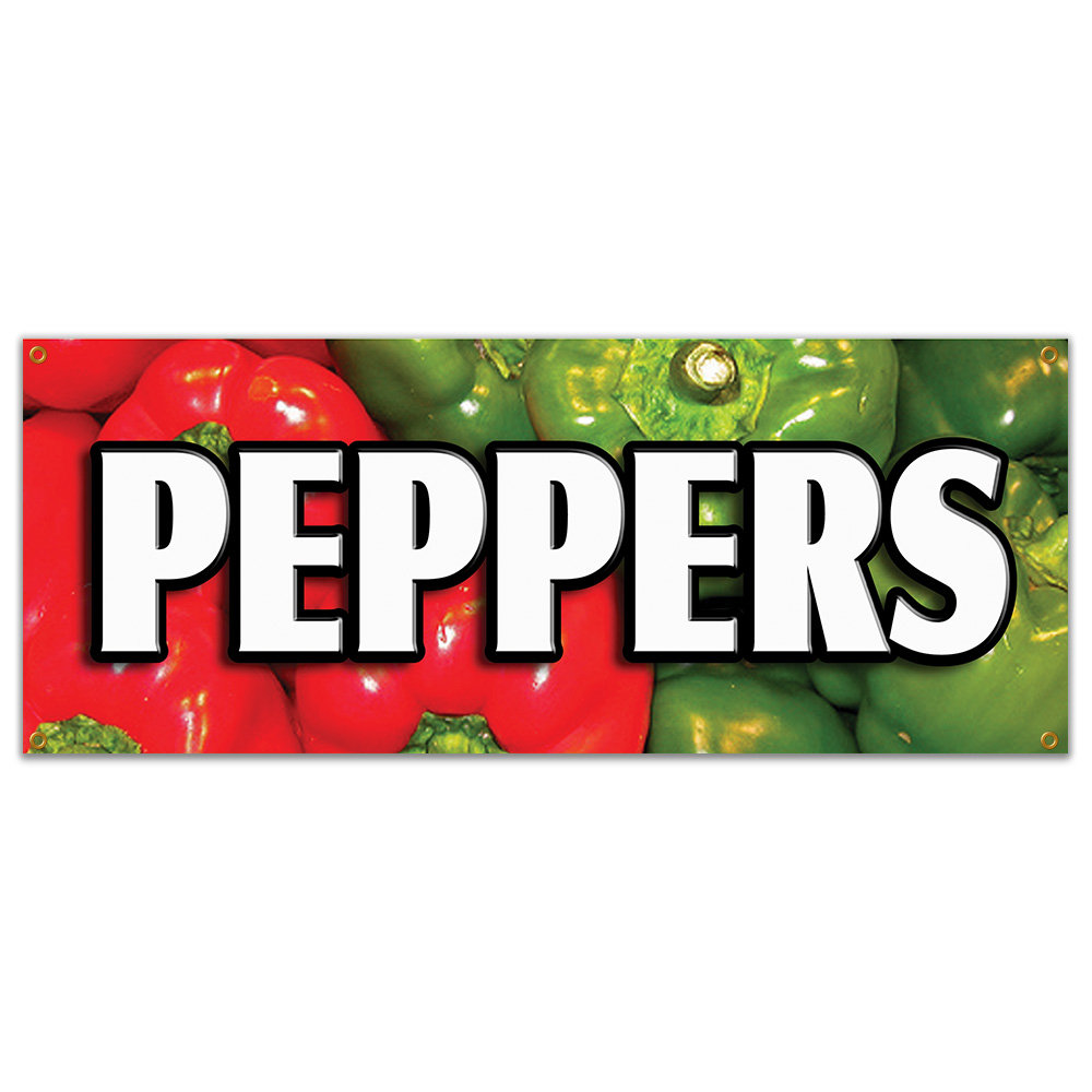 SignMission Peppers Banner Sign | Wayfair