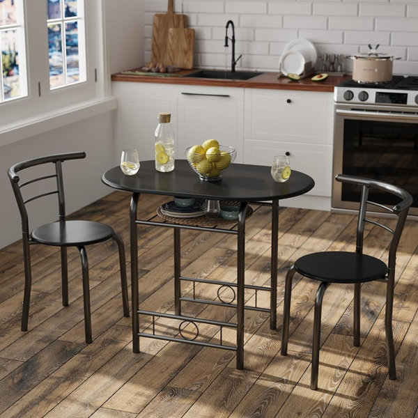 Ebern Designs Denisse 3 - Piece Trestle Dining Set | Wayfair