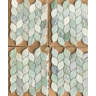 ES Stone 4" x 2" Ming Green Leaf Pattern Marble Novelty Mosaic Tile ...