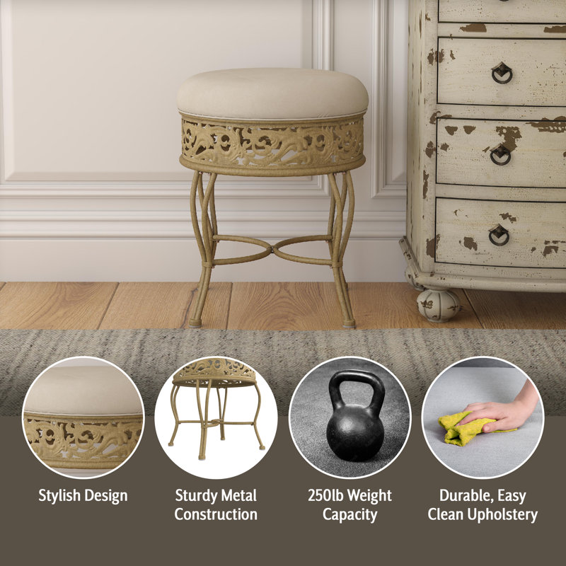 Astoria Grand Kaye Metal Accent Stool & Reviews | Wayfair