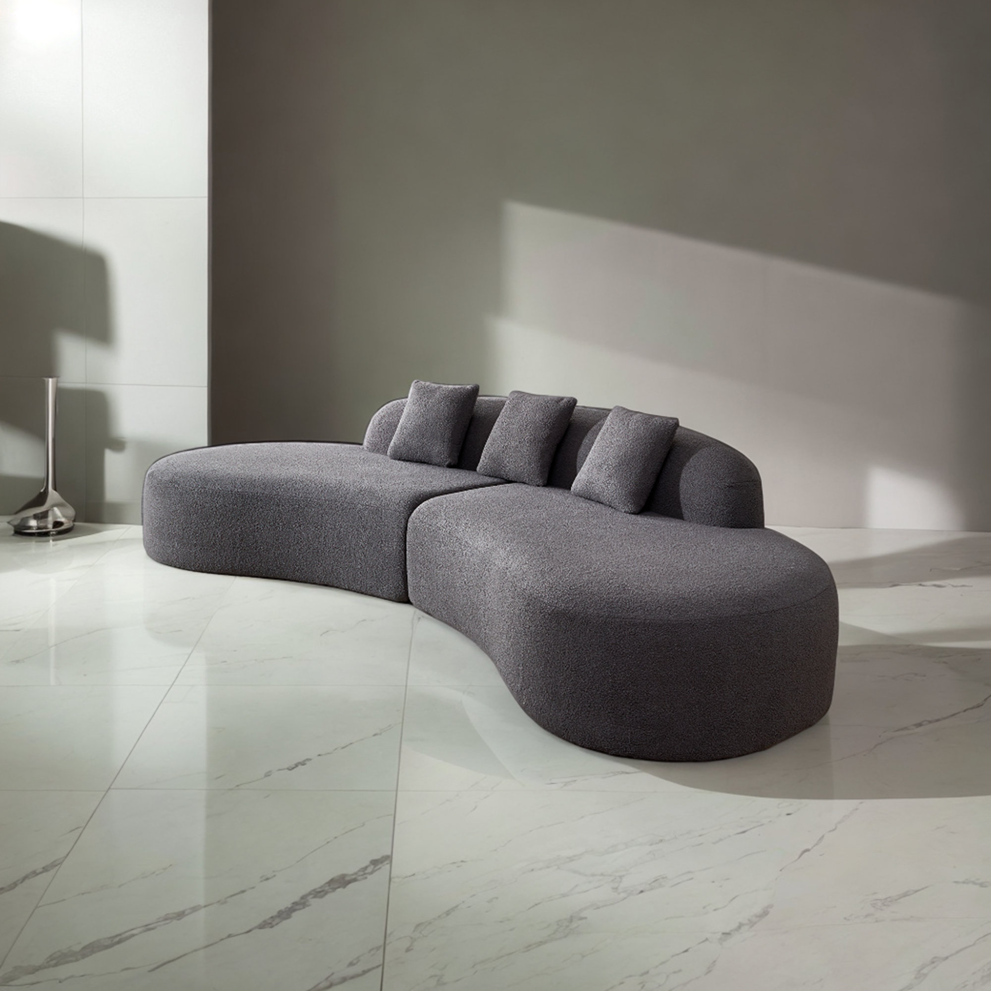 Brayden Studio® Modern Curved Sectional Sofa, 5-Seater Couch ...