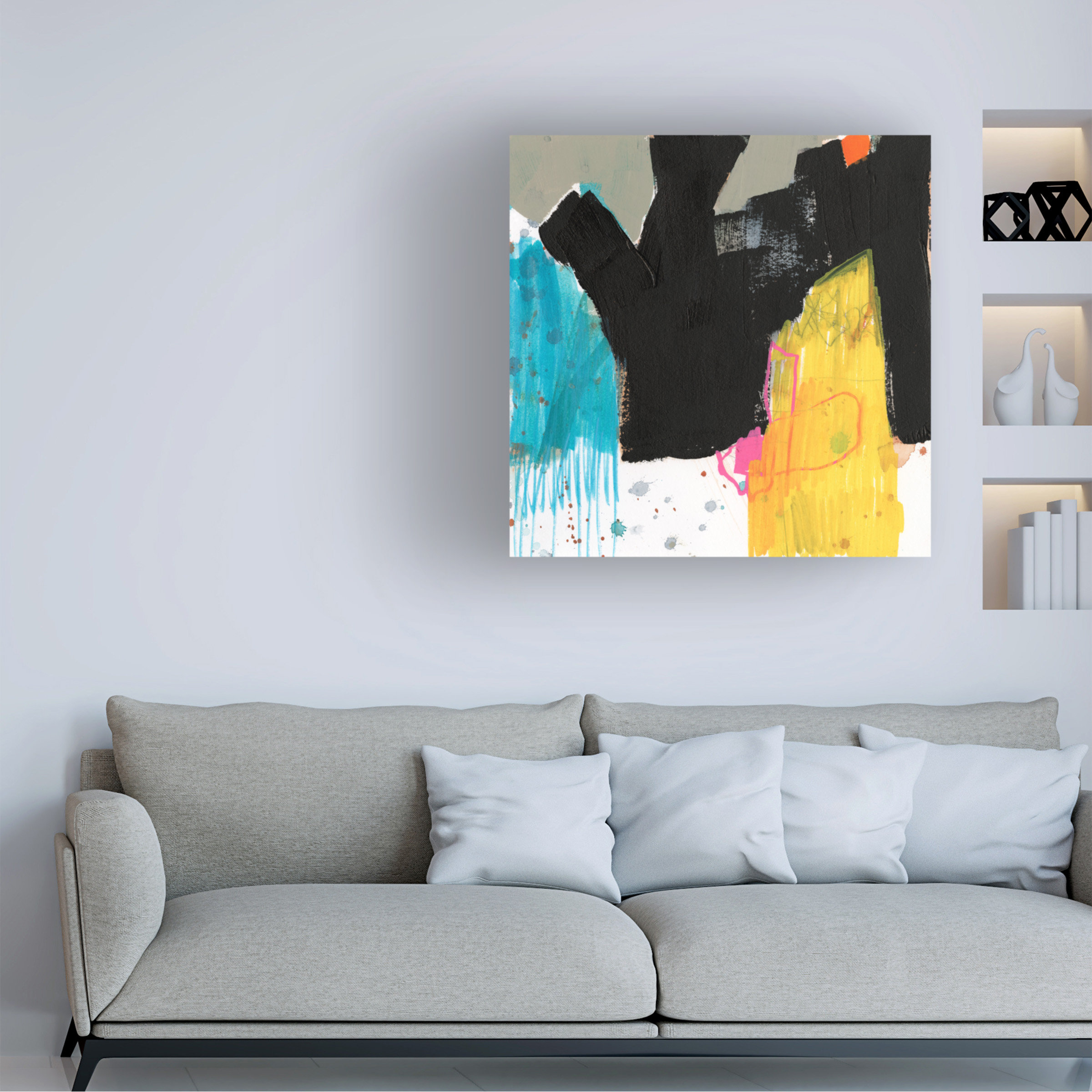 Wrought Studio Jennifer Goldberger 'Primary Action III' Canvas Art ...