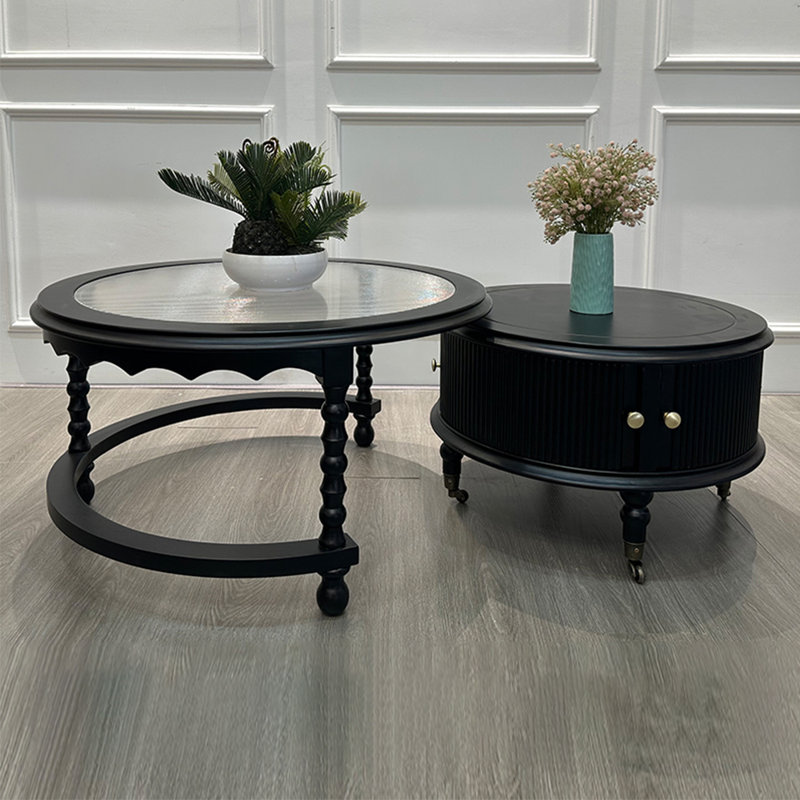 Bkoksety American style retro round coffee table | Wayfair