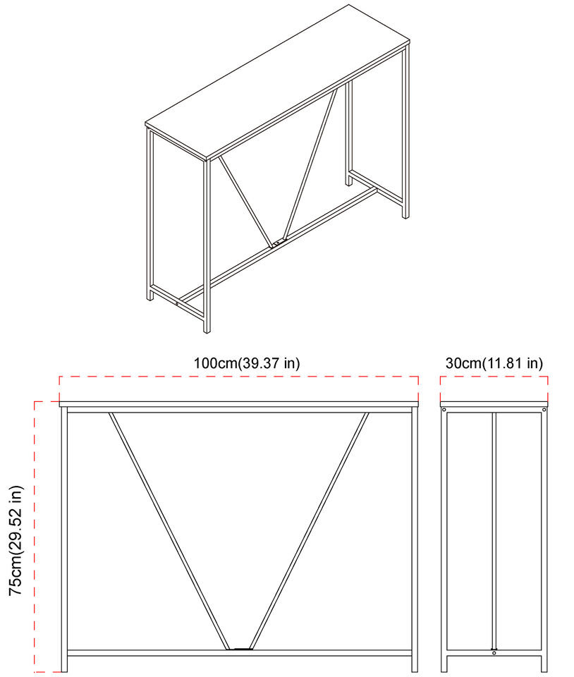 Borough Wharf Alexanda 75cm Console Table | Wayfair.co.uk