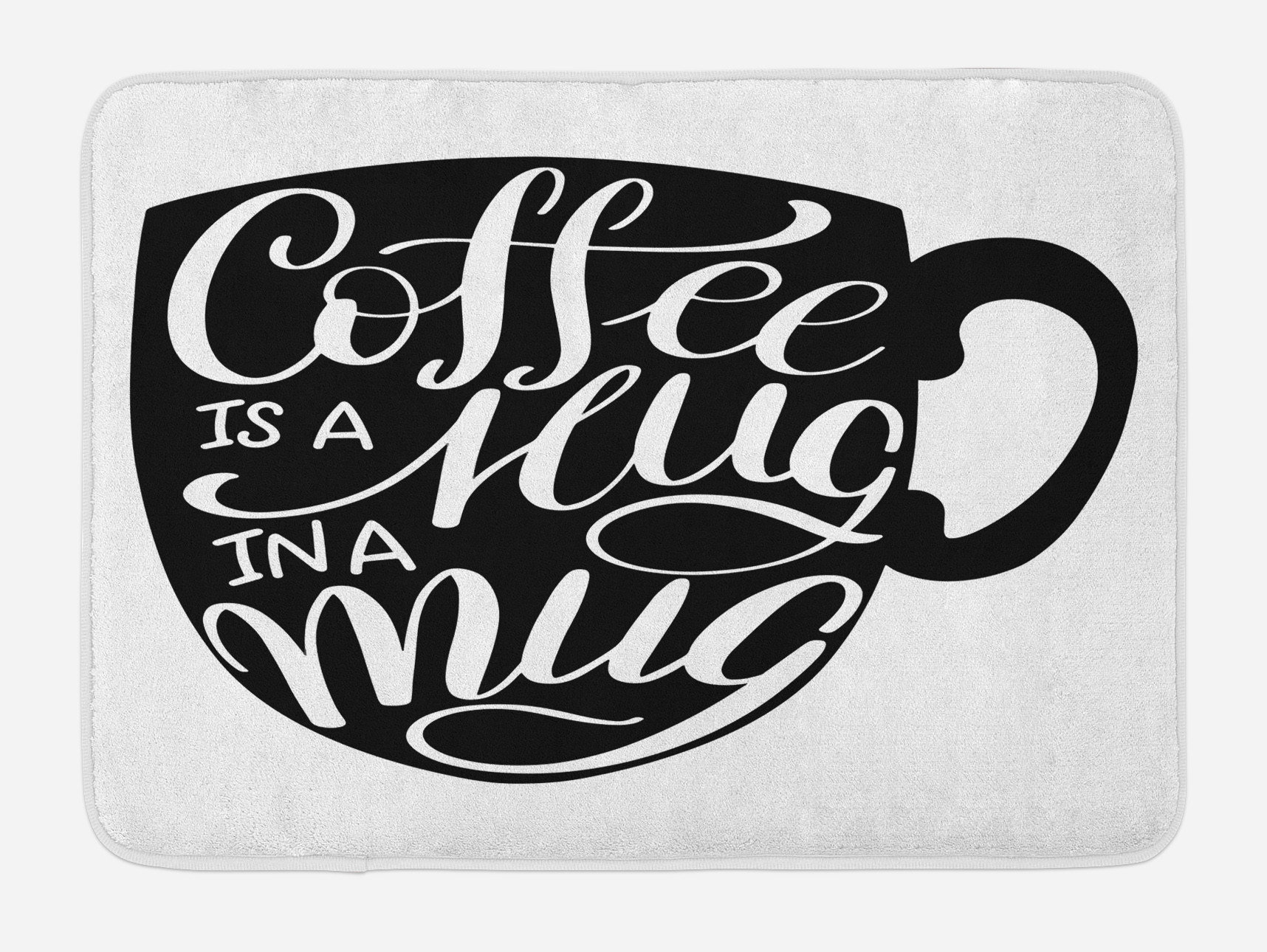 East Urban Home Hug Plush Bath Mat, Coffee is a Hug in a Mug Words, 30. ...