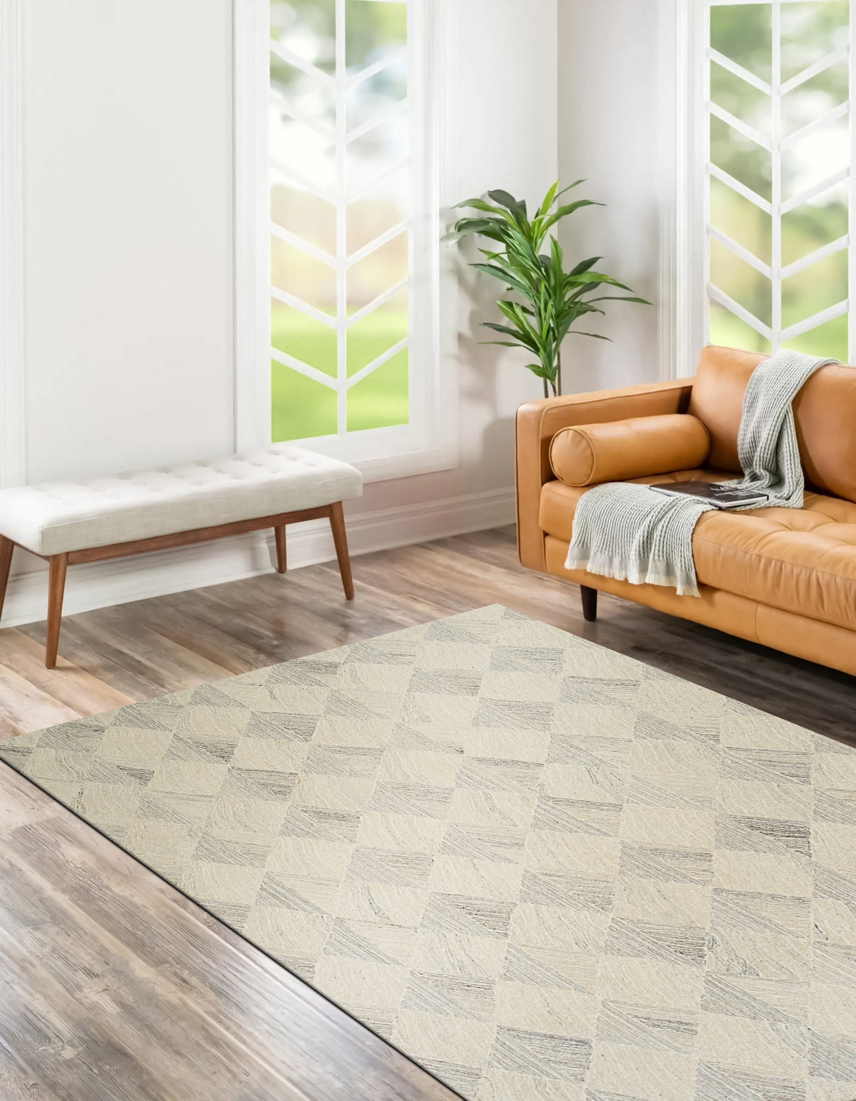 Foundry Select Warm Javier Gray Hand Tufted Wool Rug | Wayfair